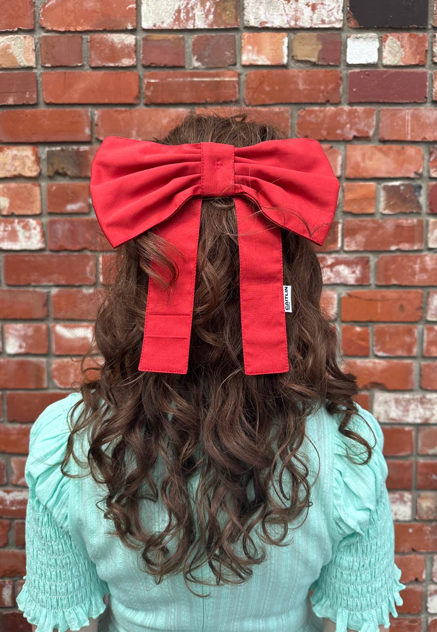 Caitlin Snell Georgie Hair Bow Tomato Red – Uncommon